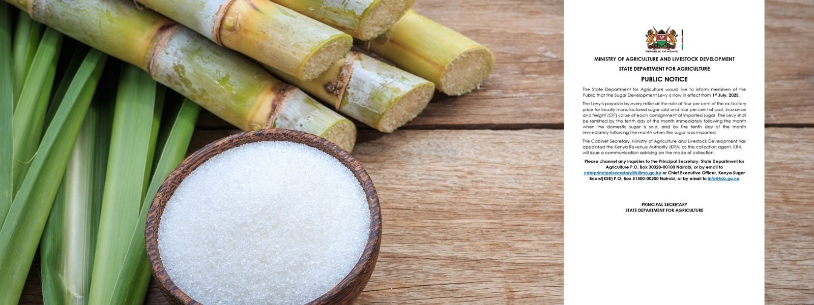 Public Notice: Implementation of Sugar Development Levy Effective 1st ...